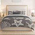 Abstract Gray Starfish Ocean California King Size Bed Set,Summer ...