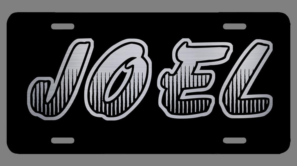 Joel Name Etched Style License Plate Tag Vanity Novelty Metal | Etched ...