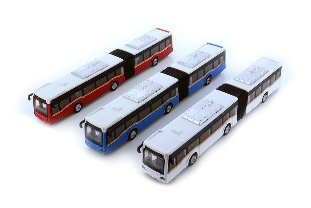 Showcasts Sonic Articulated Bus with Sounds and Lights Diecast Car Set ...