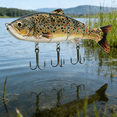 BESTSKY 2026 New Swimbaits for Bass Lifelike 4 Segment Big Giant ...