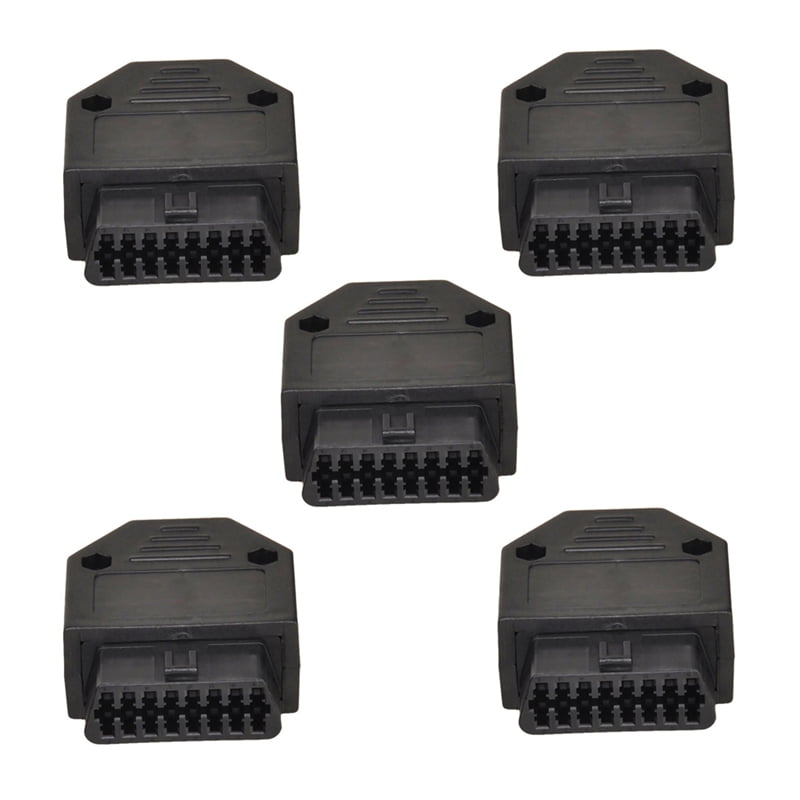 5X OBD2 OBD II 16 Pin Connector Socket Diagnostic Tool Adapter OBD ...