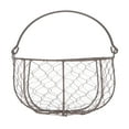 Mainstays Brown Chicken Wire Storage Basket with Moveable Handle, 4.5"H ...