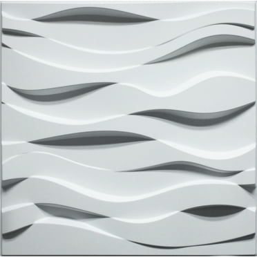 Dundee Deco 3D Wall Panels - Modern Stripes Paintable White PVC Wall ...