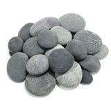 50 Lb. Premium Black Grey Mexican Beach Pebbles 3-5 inches, Decor ...