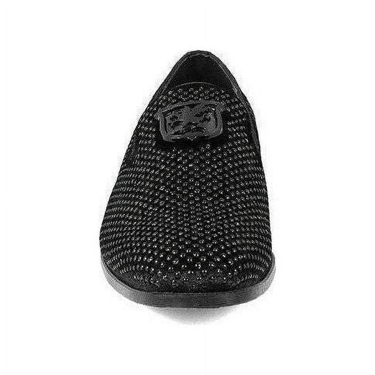 Stacy Adams Mens Mens Swagger Studded Ornament Slip-On Shoes