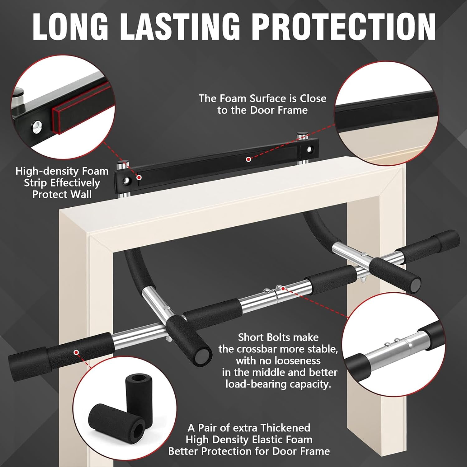 Pullup Bar Doorway Doorway Pull Up Bar With 400 Lbs Capacity ...
