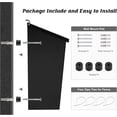 Galvanized Steel Wall Mount Mailbox with Flag and Number Stickers, Rust ...