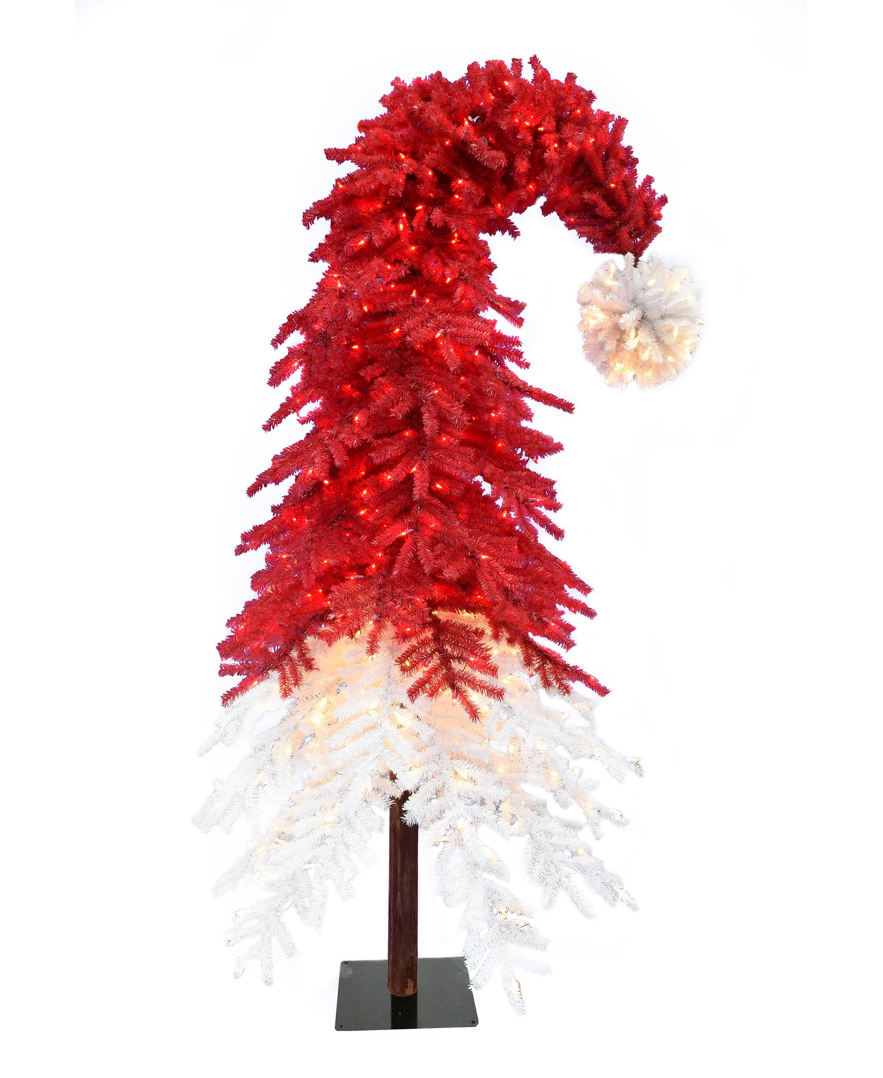 Perfect Holiday 7' Pre-lit Santa Hat Christmas Tree, 1275 Tips UL 500 ...
