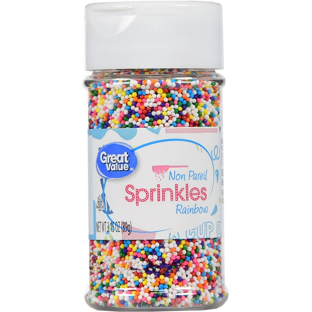 Great Value Non Pareil Sprinkles, Rainbow, 3.15 oz - Walmart.com ...