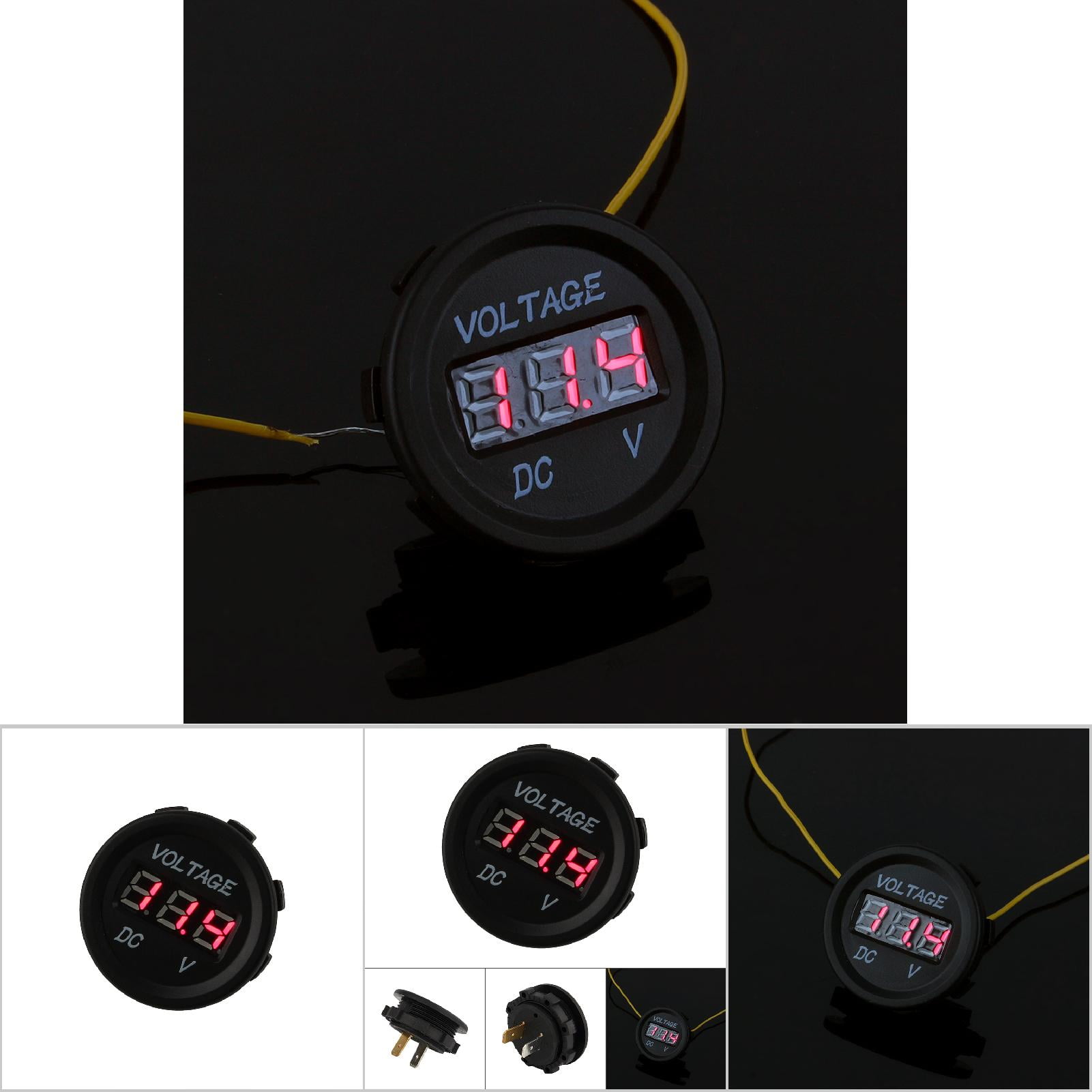 Medidor de voltaje para automóvil, medidor de voltaje universal de 12 a ...