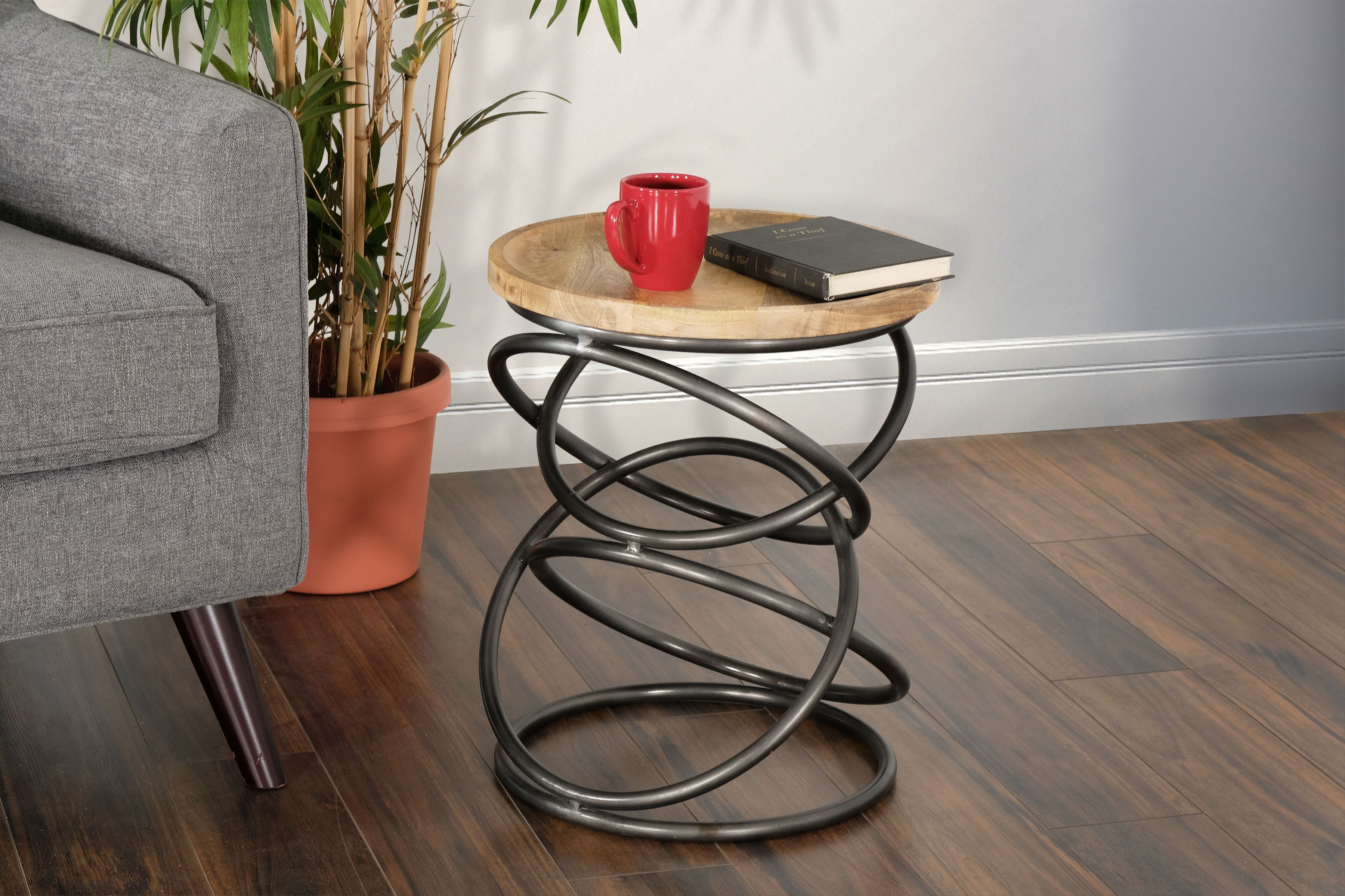 Primo International Anastasia Mango Wood and Iron End Table - Walmart.com