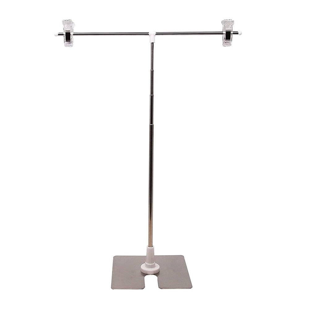 Stainless Steel Display Stand T-shaped Height Adjustable Poster Stand ...