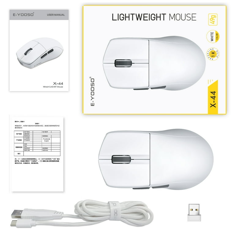 Bluetooth Mouse For Mac E-YOOSO X-44 USB 1K 2.4G Support Bluetooth ...