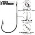 Saltwater Large Giant Shark and Alligator Hooks Big Game Stainless ...
