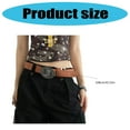 Adjustable PU Leather Women's Belt Punk Rock Design with Carved ...