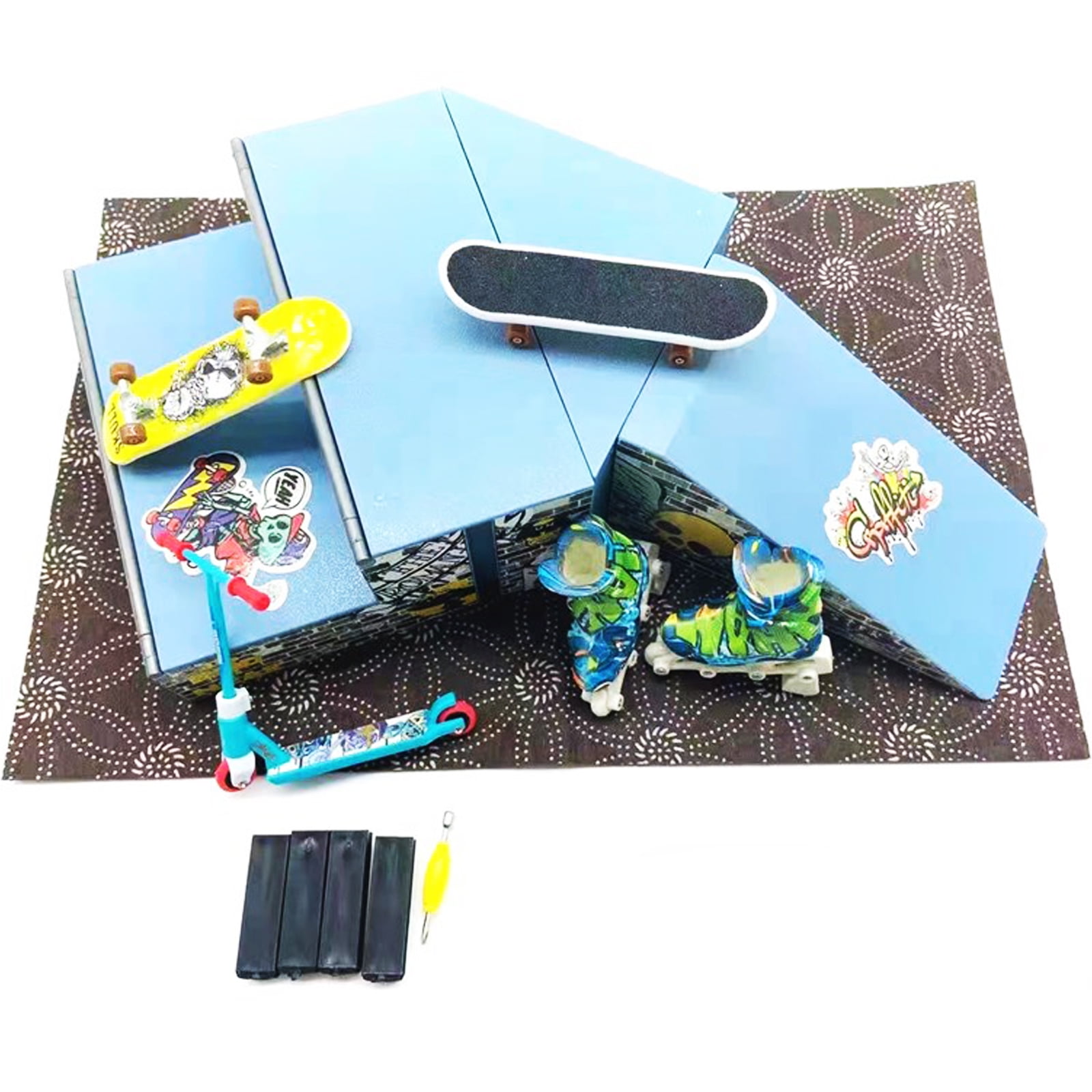 Garhelper Finger Skateboard Ramp Set,Fingerboard Skate Park Kit ...