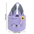 Easter Bunny Basket Plush White Tote Bag Cute Rabbit Design ...