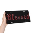 Blessed with Red Letters License Plate with 4 Holes,Novelty Aluminum ...