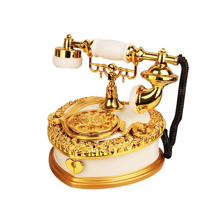 Retro Telephone Box Jewelry Box Musical Box Heart Shape Ornament Box ...