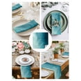 Blue Teal Ombre Cloth Napkins Set of 8 Reusable Dinner Napkins, Coastal ...