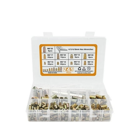 Wweixi 245 Pieces/Box Furniture Nut Screw Bolts Fastener Screws ...