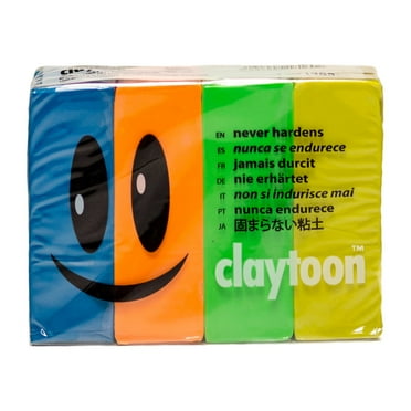 Van Aken Art Pottery Modeling Claytoon Clay Set, Primary Colors, Non ...