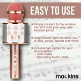 Mockins Handheld USB Rose Gold Portable Bluetooth Karaoke Microphone ...