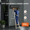 20 FT Telescoping Ladder A Frame, Aluminum Extension Ladder, Portable ...