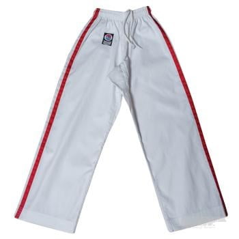 ProForce Gladiator Demo Karate Pants II - White/Red - 5 6'1" - 6'3" 210 ...