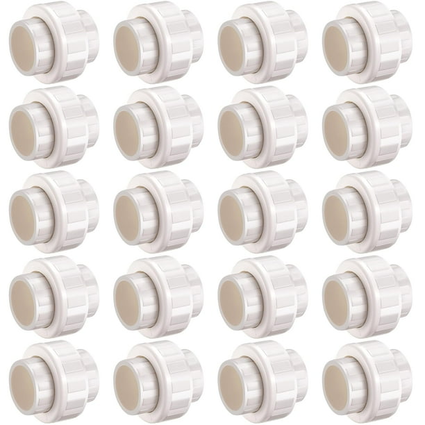 Tubería PVC Union Coupling de 3/4 pulgadas Schedule 40 (paquete de 20 ...