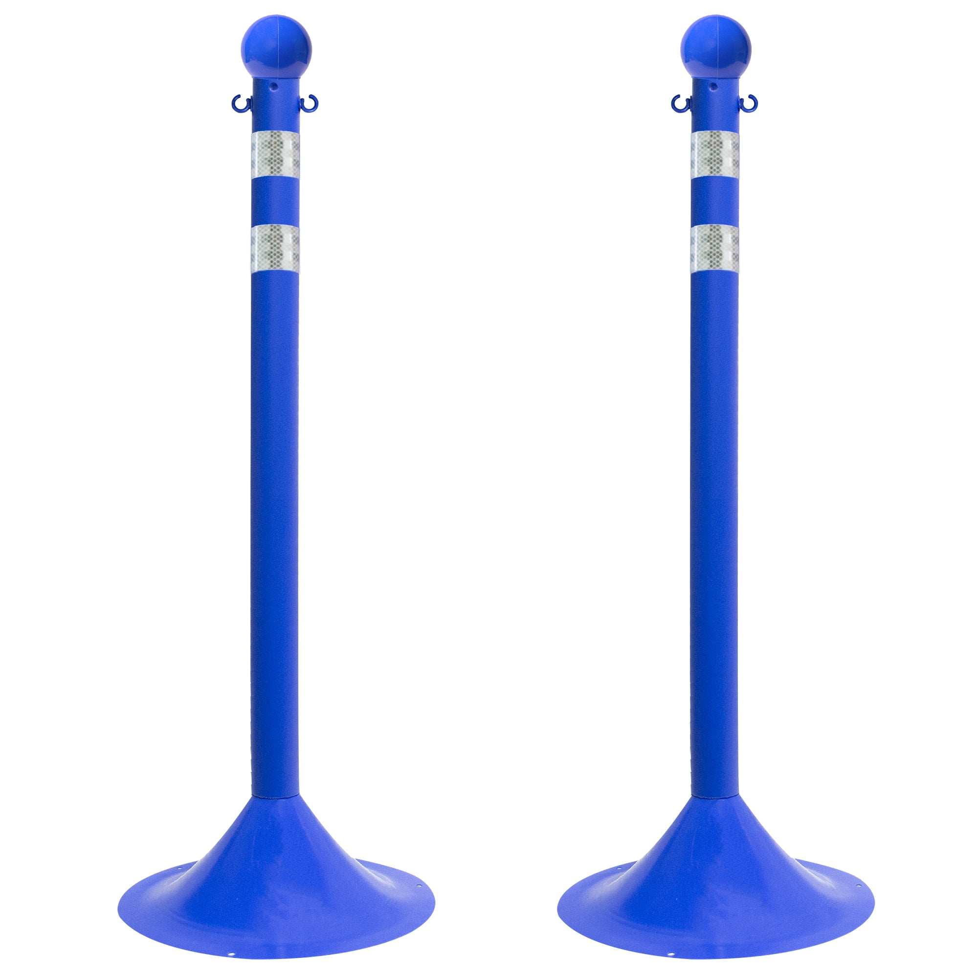 2 Inch Blue Reflective Light Duty Stanchion (2 Pk) - Walmart.com