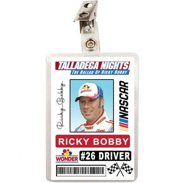 Talladega Nights Ricky Bobby Driver ID Badge Name Tag V2 - Walmart.com