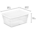 Sterilite 16 Quart Clear Stacking Storage Tote with Lid, Bin Container ...