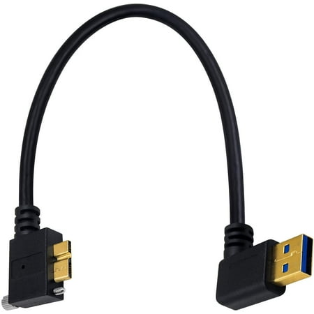 Micro USB 3.0 Cable, Micro B Hard Drive Cable Right Angle USB A Male to ...