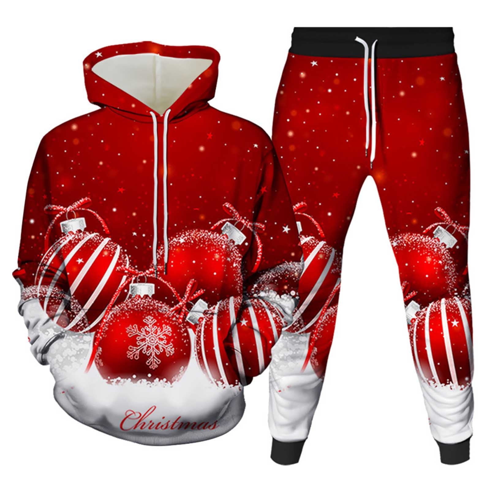 Click here for Ediodpoh Mens Suits Mens Christmas Sweatsuit 2 Pie... prices