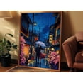 Affixzi City Night Scene Wall Art, Romantic Lovers Decor, Valentine's ...