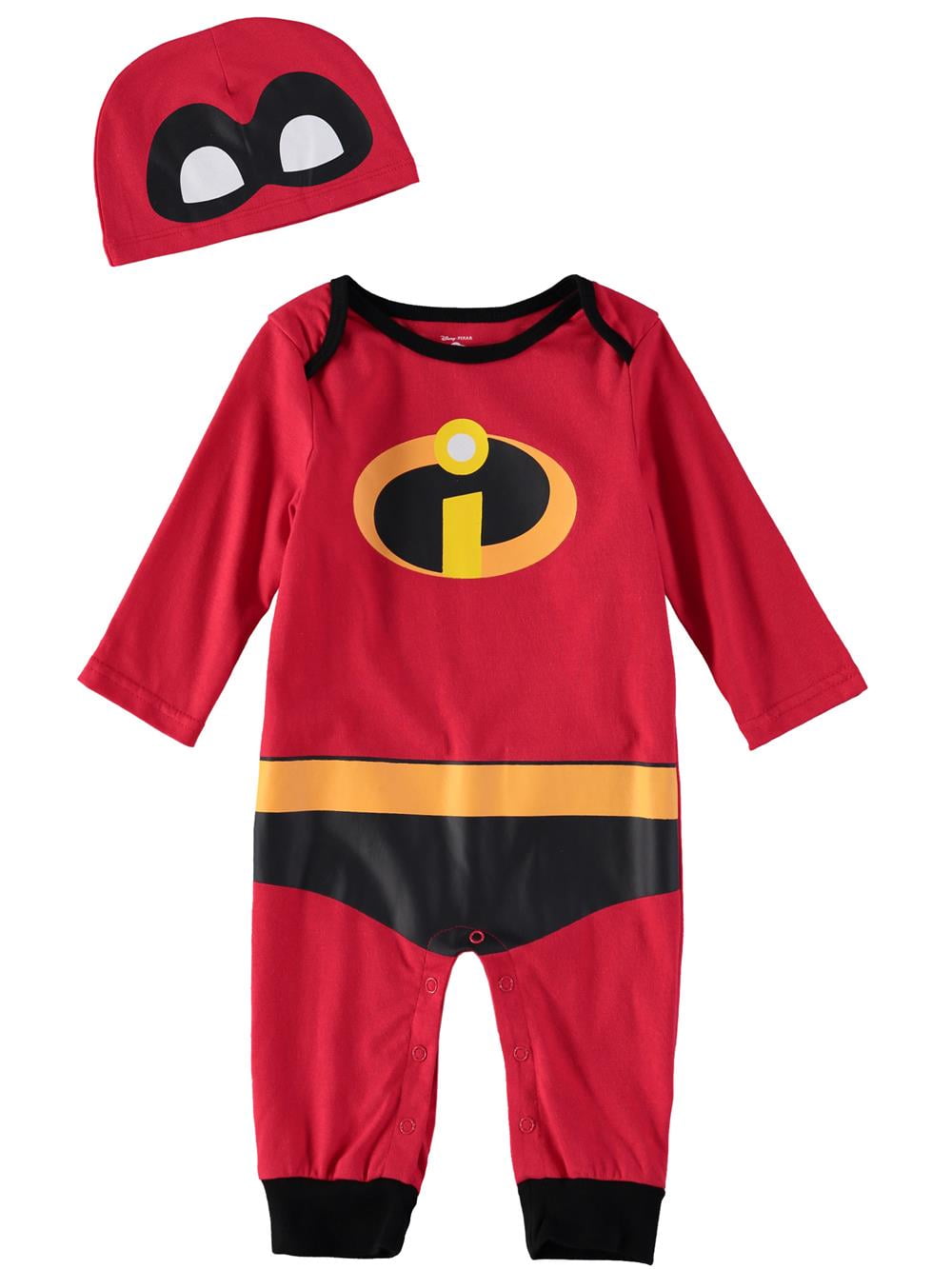 Disney Boys 0-9 Months Incredibles Coverall Set (Red 6/9 Months ...