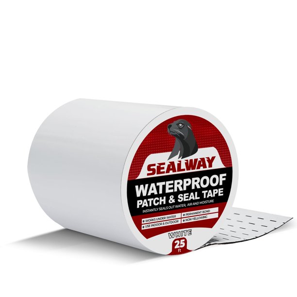 Cinta selladora de techo SEALWAY, blanca, impermeable, 6 cm x 7,6 m ...