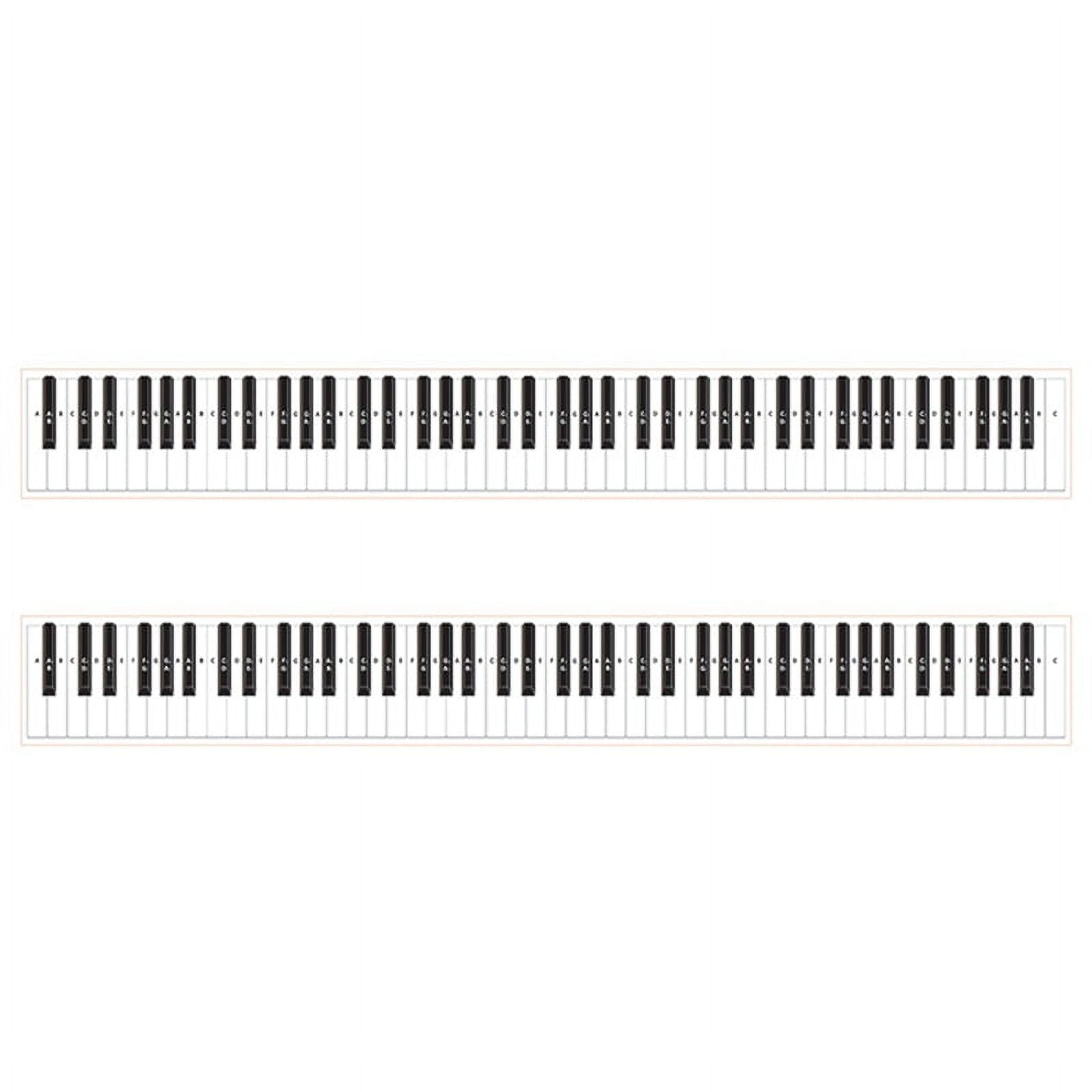 2X 88 Key Practice Keyboard Piano & Note Chart for Behind the Piano ...
