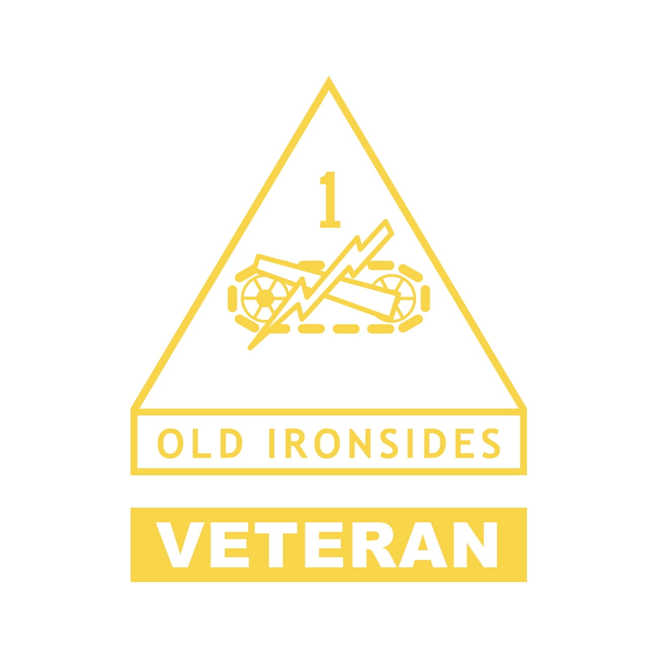 1st Armored Division Veteran Sticker Decal Die Cut - Self Adhesive ...