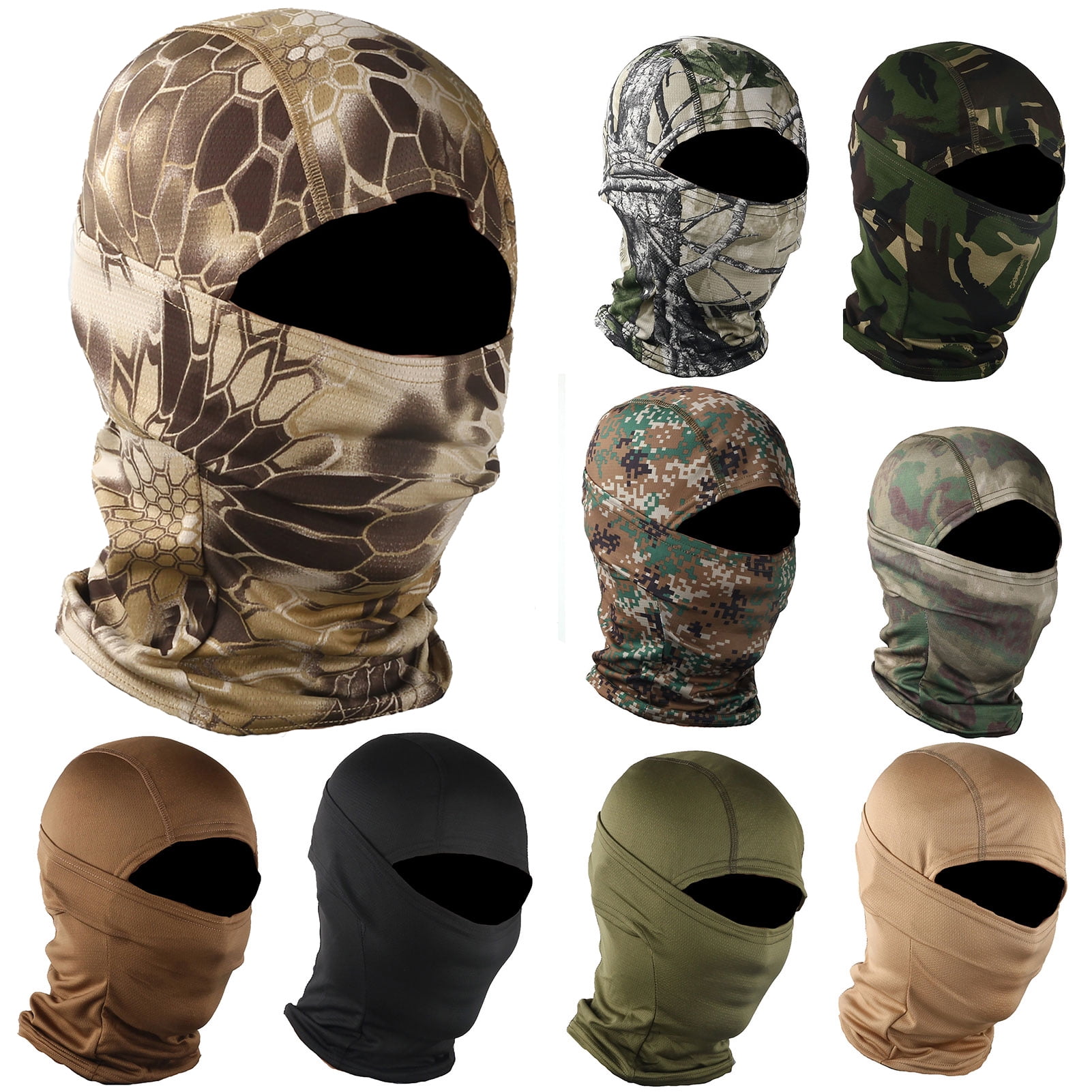 Camo Print Face Mask Bandana Balaclava Hood Headwear Full Face Cover