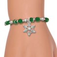 Delight Jewelry Green Beaded Bracelet and Earring Set, featuring Silver ...