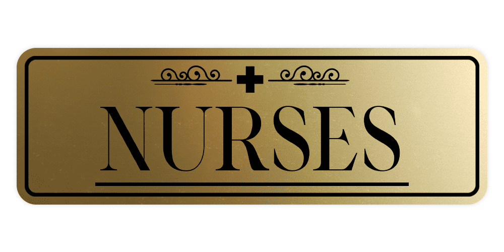 Signs ByLITA Nurses Graphic Medical Office Decor Sign (Blue) - Large ...