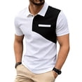 Antinious Men Solid Round Neck Half Button Pullover Short Sleeve ...