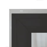 "72""x12"" Double Pane Transom Window, Black Vinyl Front, White Back ...