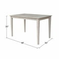 Solid Wood 30"x 48" Dining Table in Washed Gray Taupe - Walmart.com
