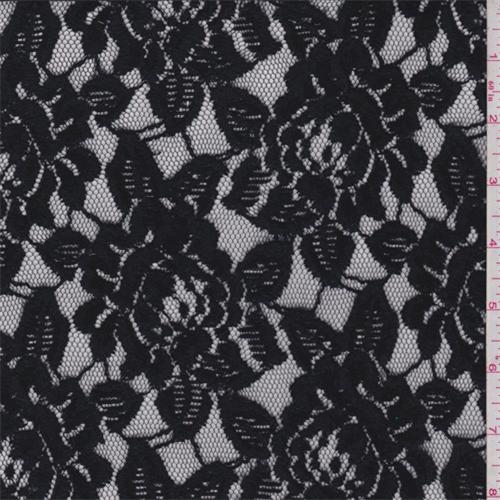Black Rose Lace Fabric