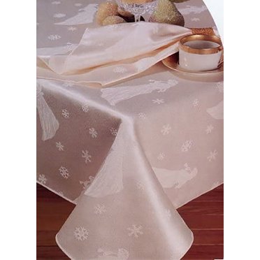 Natural Beige, Classic Tuscany Design 108 Inch Round Tablecloth ...
