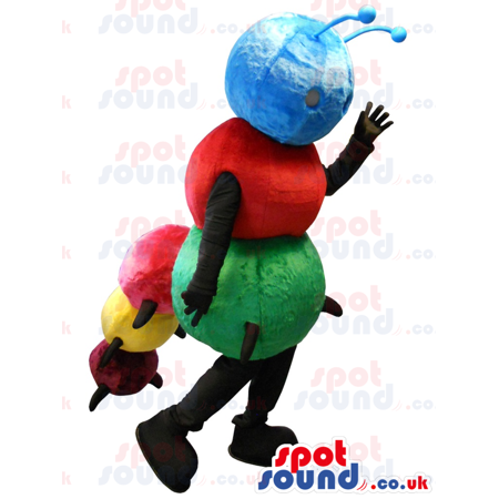 Colourful Caterpillar Plush SPOTSOUND Mascot Made Of Balls - Animal ...