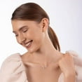 925 Sterling Silver Rose Gold-Plated Pink Quartz Flower Necklace with ...